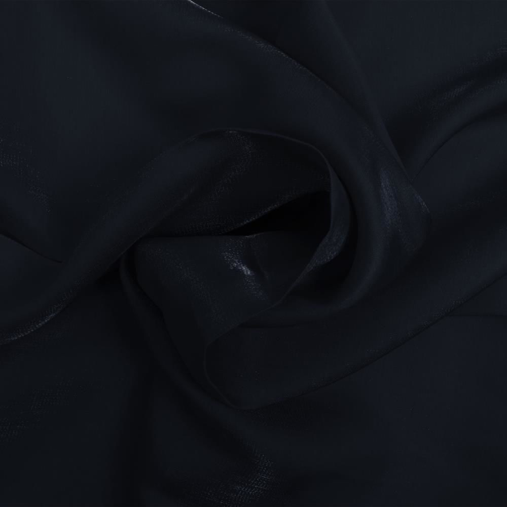 Navy blue iridescent satin fabric — Tissus en Ligne