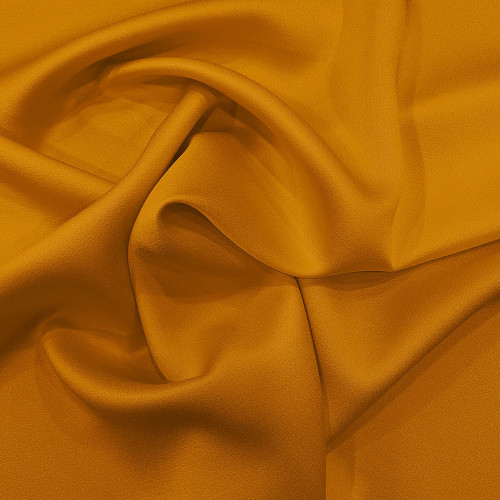 Yellow satin-back cady crepe fabric — Tissus en Ligne